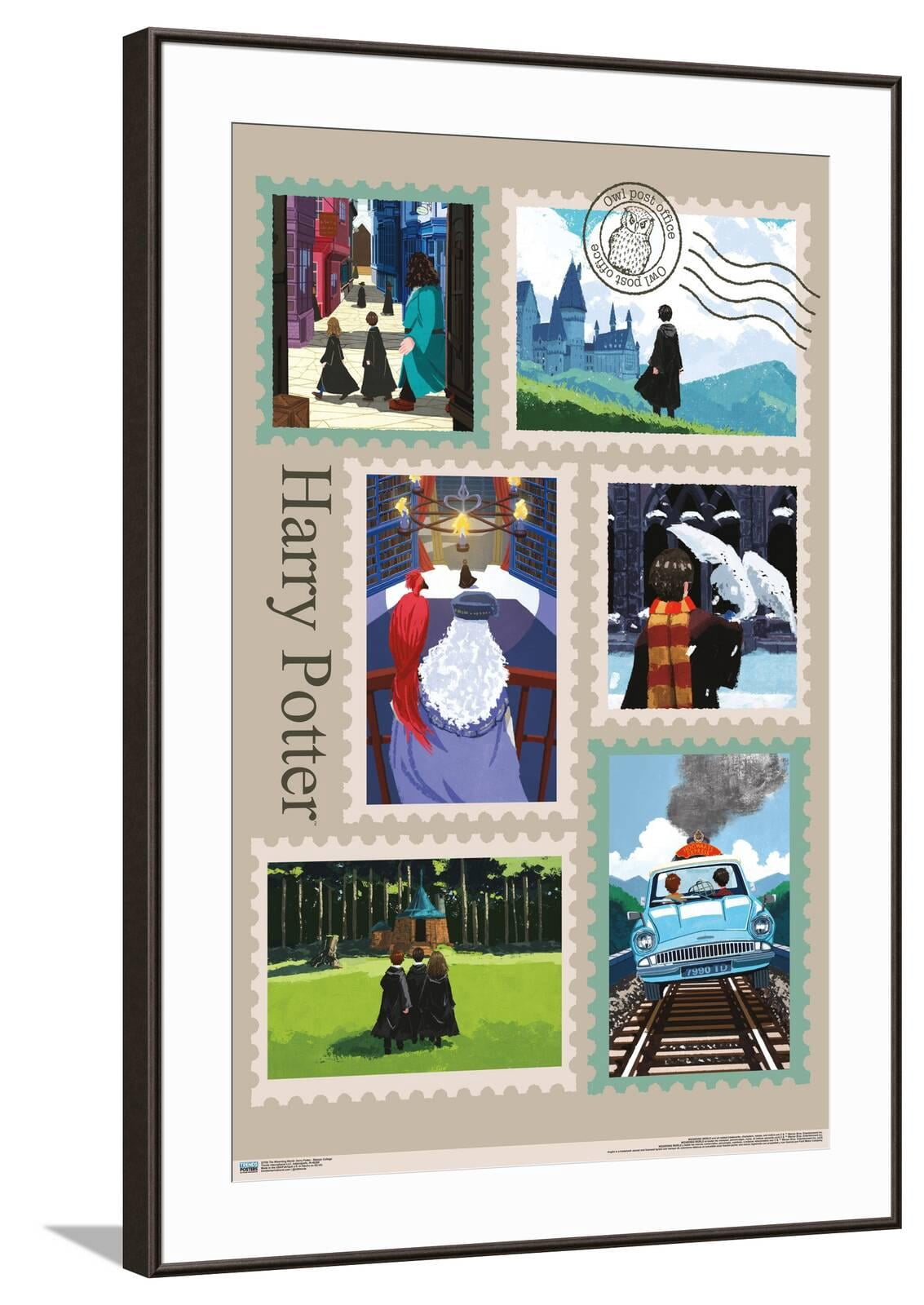The Wizarding World: Harry Potter - Stamps Collage Canvas Wall Poster ...