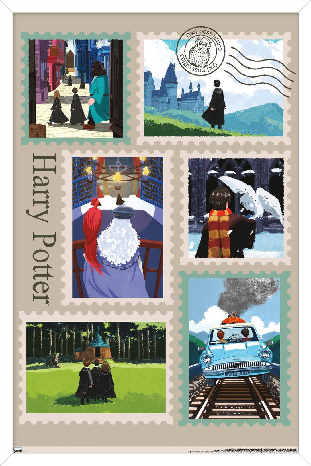 The Wizarding World: Harry Potter - Stamps Collage Wall Poster, 22.375 ...