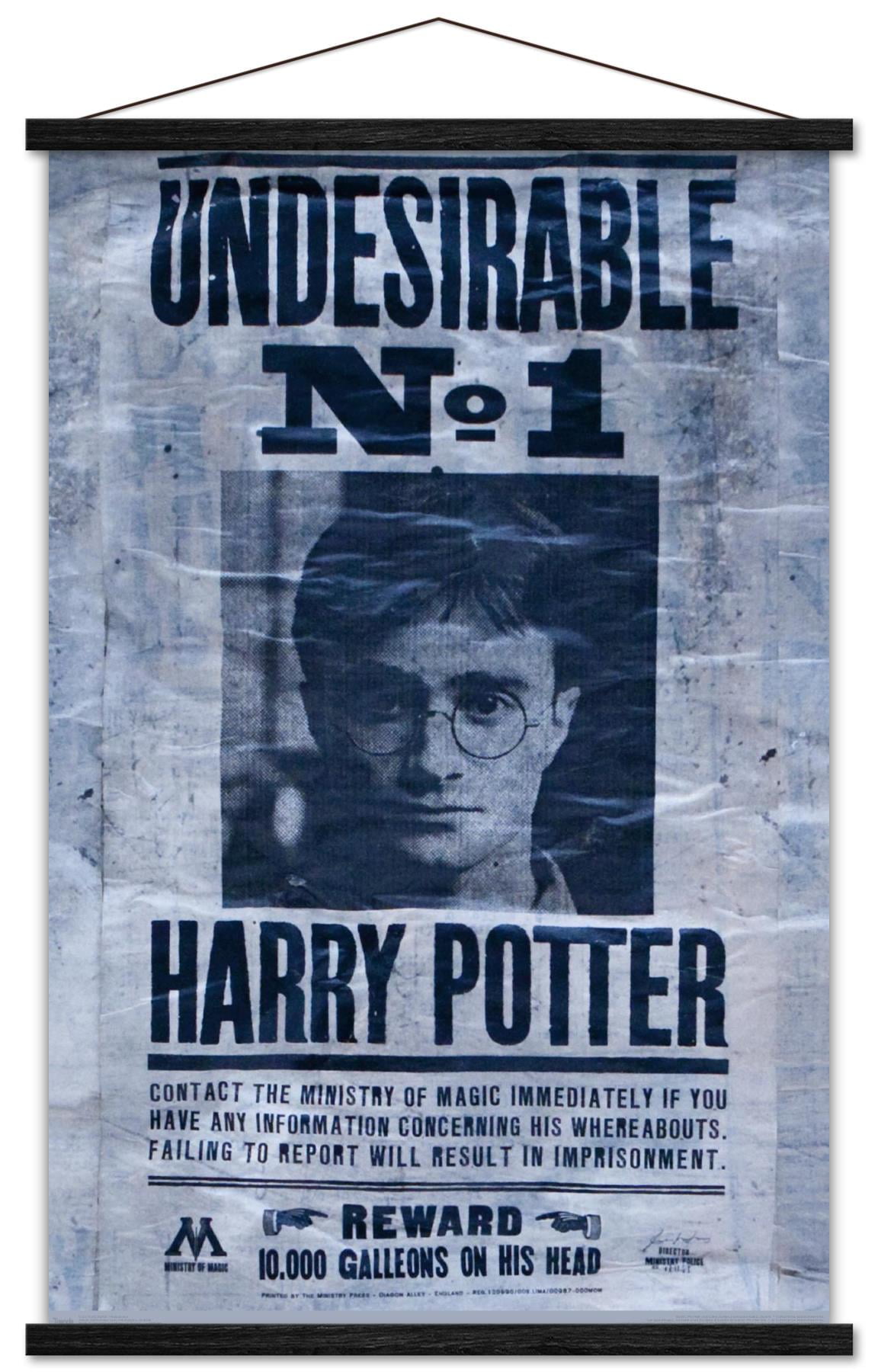 The Wizarding World: Harry Potter - Undesirable Wall Poster with Wooden ...