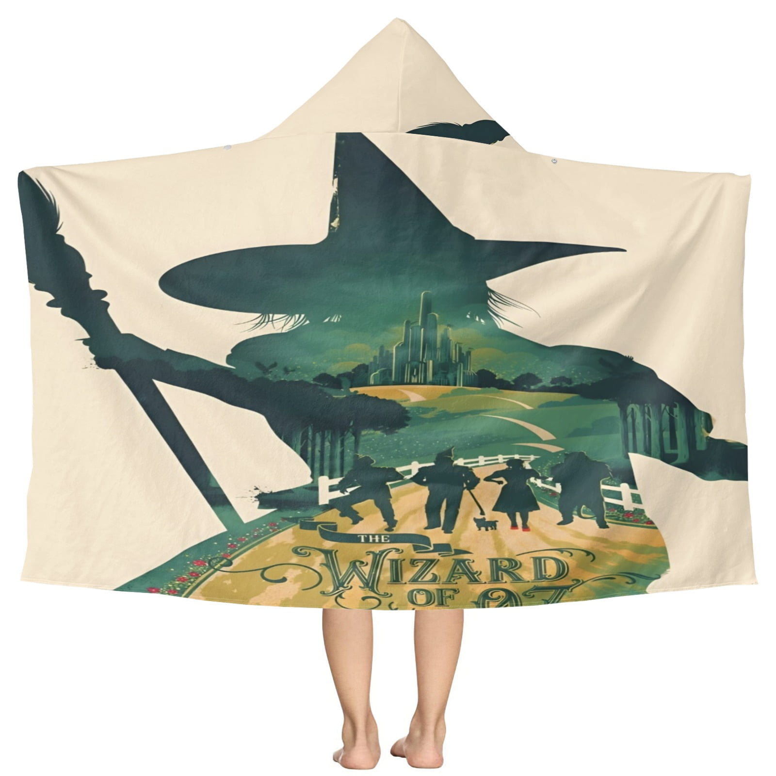 The Wonderful Wizard Of Oz Pattern Beach Poncho - Microfiber - Towel ...