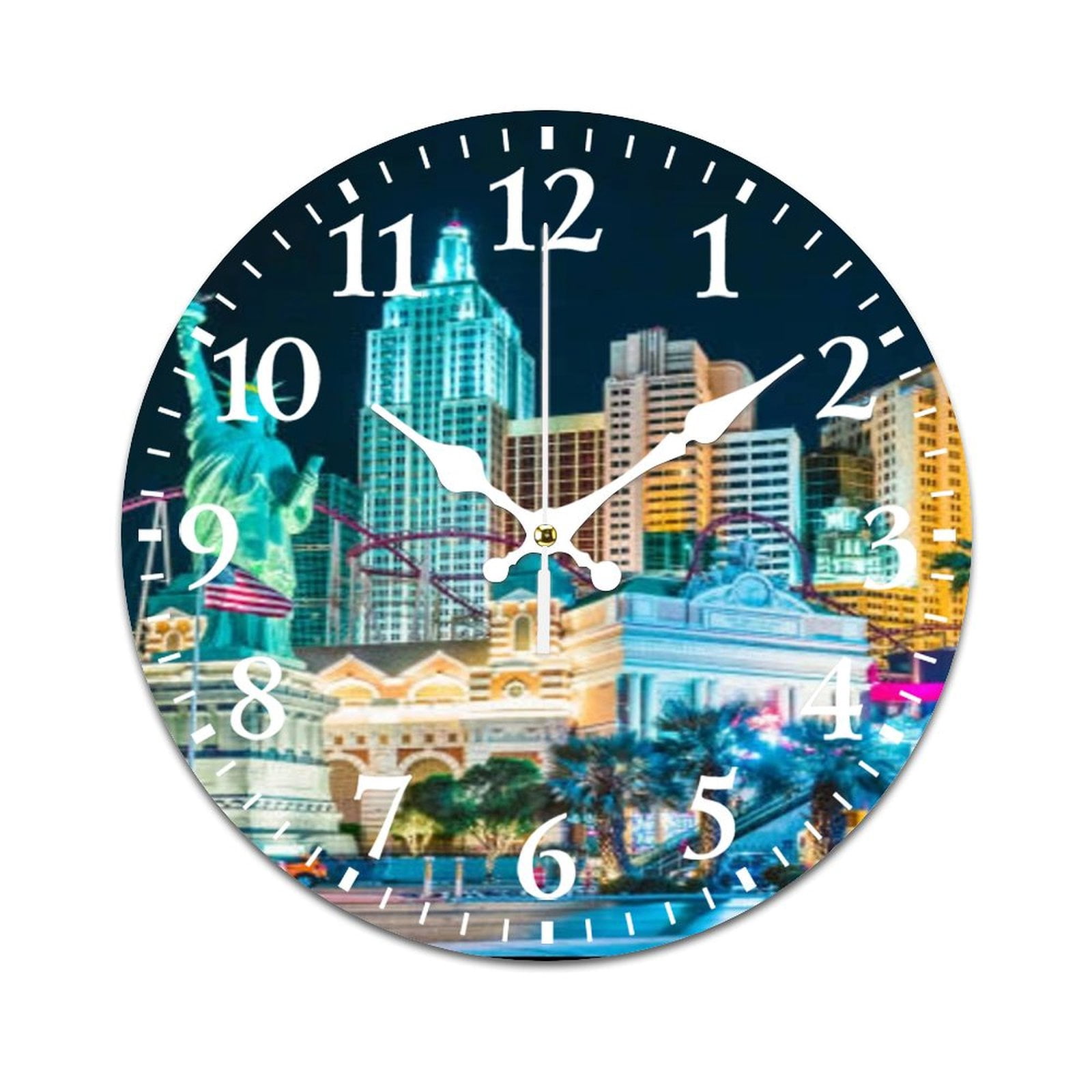 The Wonders of Las Vegas Wall Clock Modern Design Clocks Wall Hanging ...