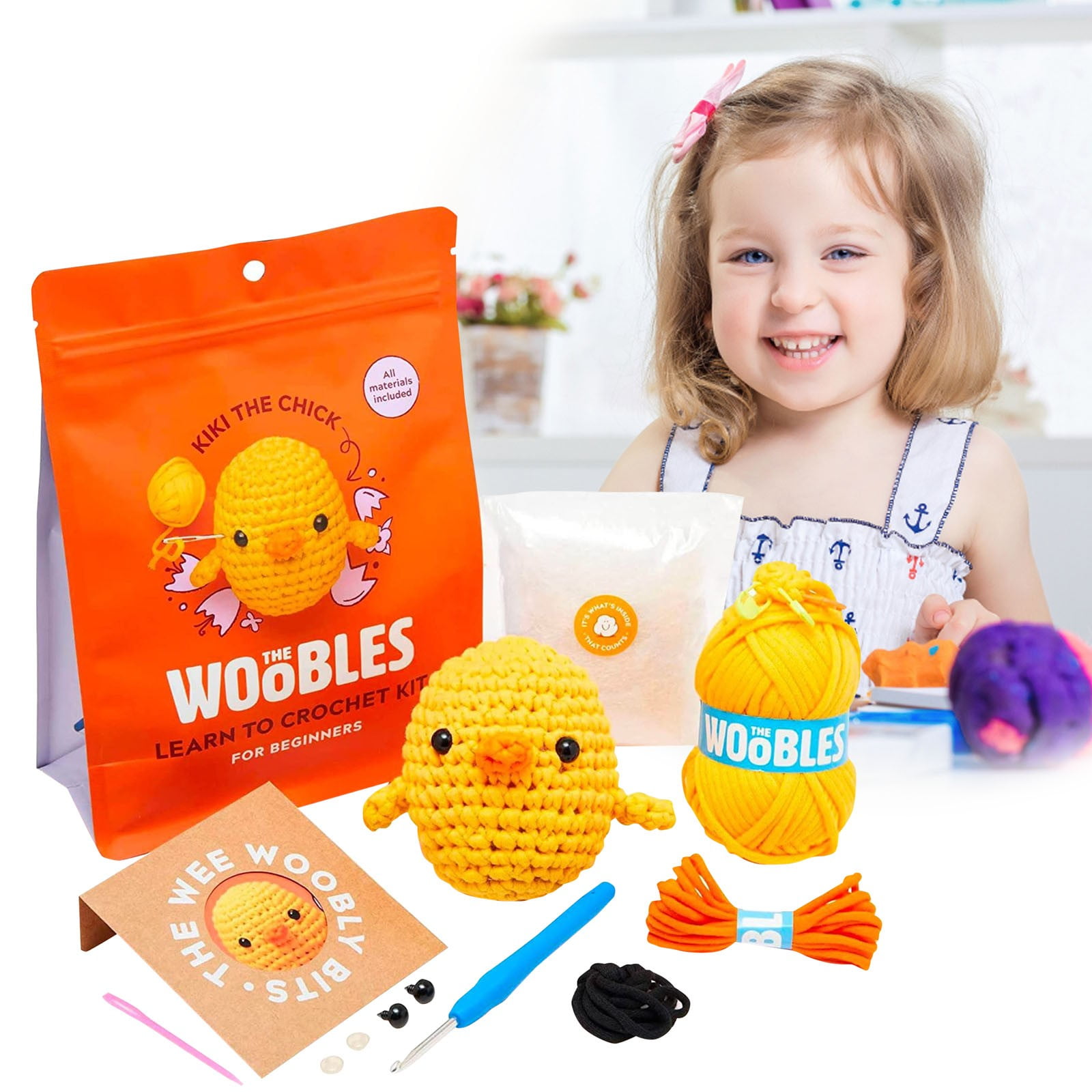 The Woobles Crochet Kit With Easy Peasy Beginner Bundle Crochet Kit ...