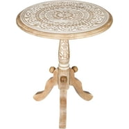 Sagebrook Home Neutral Modern 18"H Polished Mango Wood Accent Side or ...