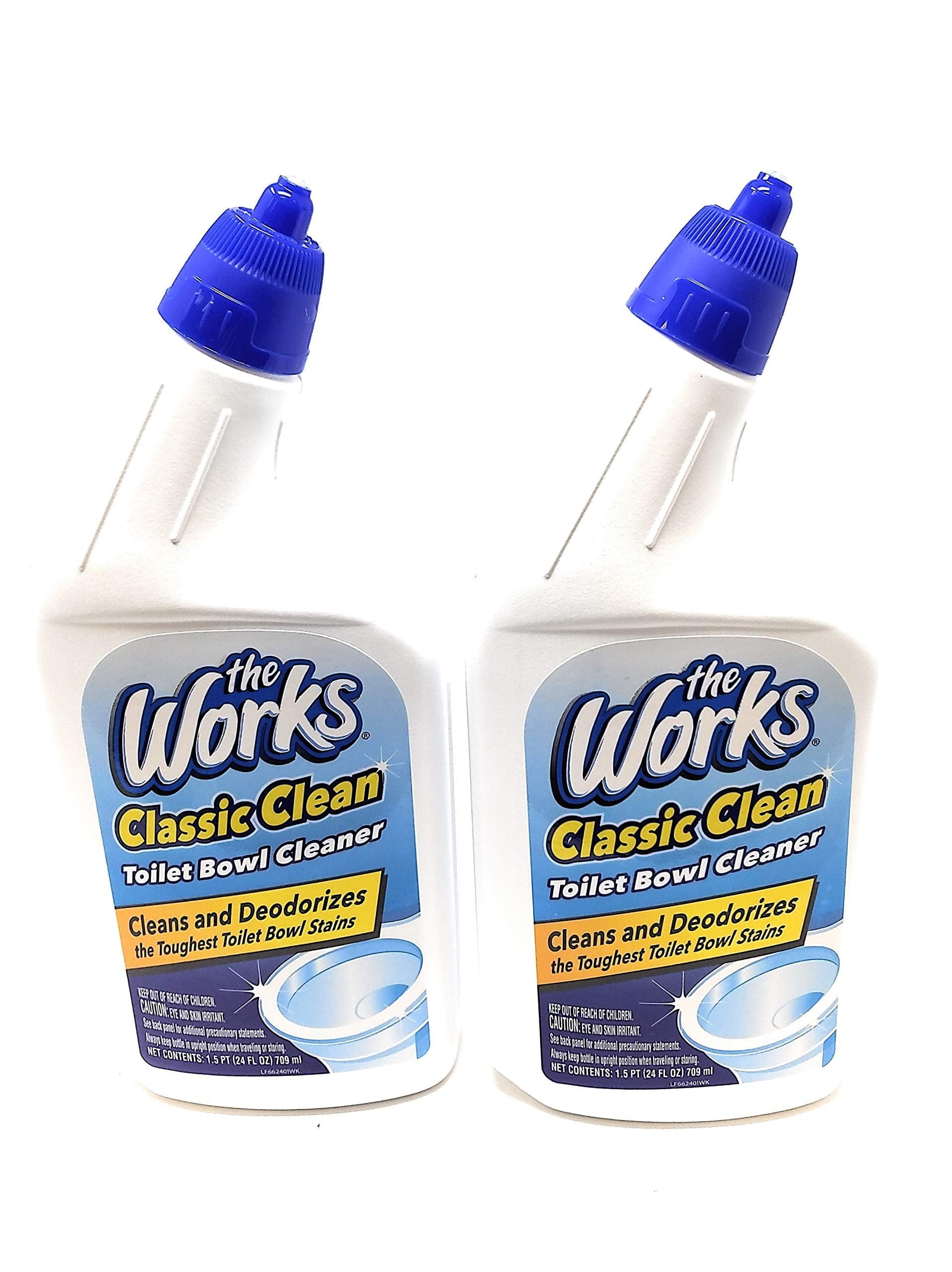 The Works Classic Clean Toilet Bowl Cleaner 2 Bottles 24 Fl Oz Each ...