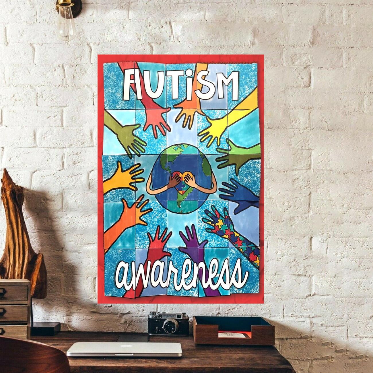 The World Autism Awareness Hands Poster 24 x 36 Inch Poster - Walmart.com