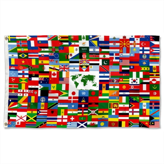 The World Flags Polyester 3x5 FT banner - Walmart Business Supplies