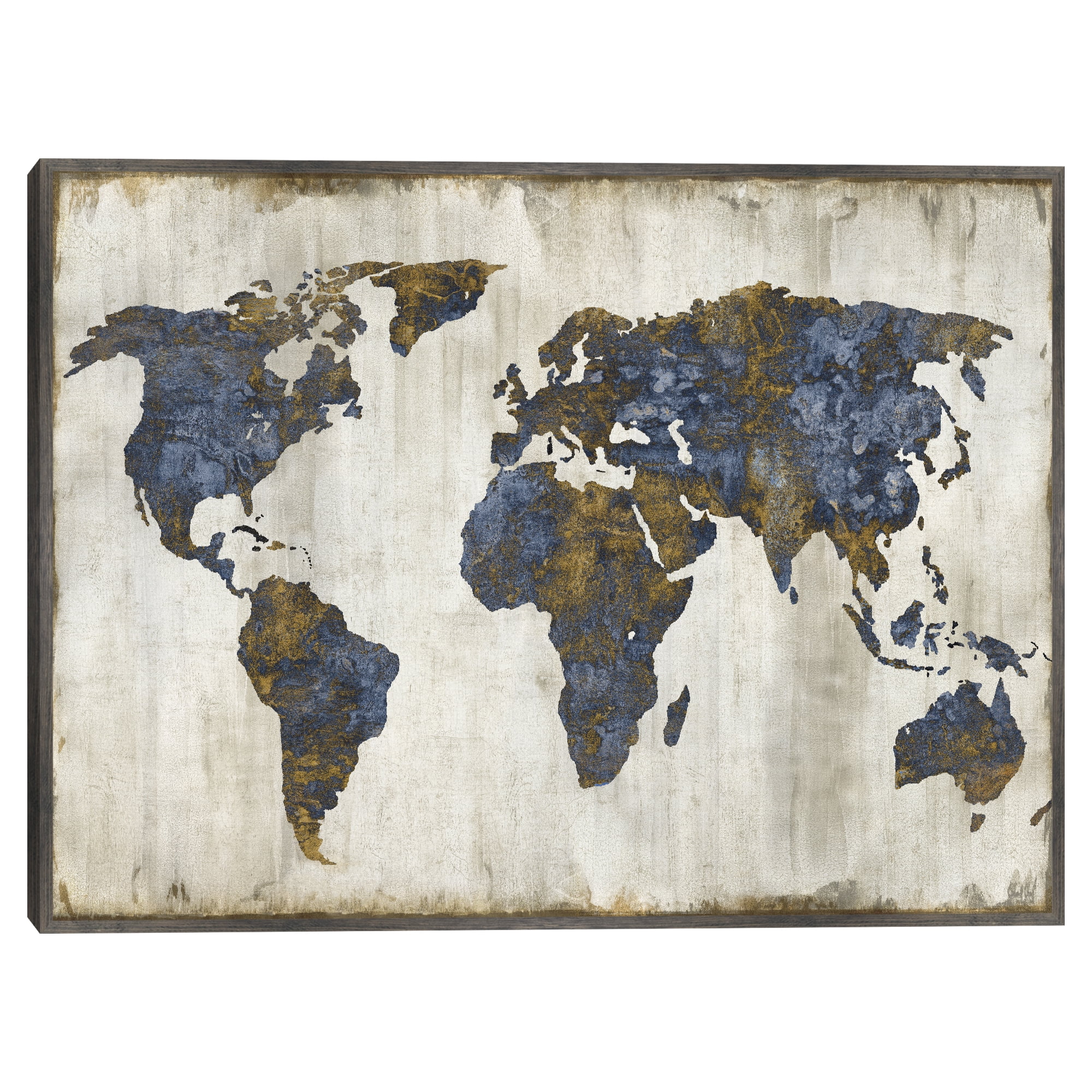 The World I by Russell Brennan Framed Canvas Art Print - Walmart.com