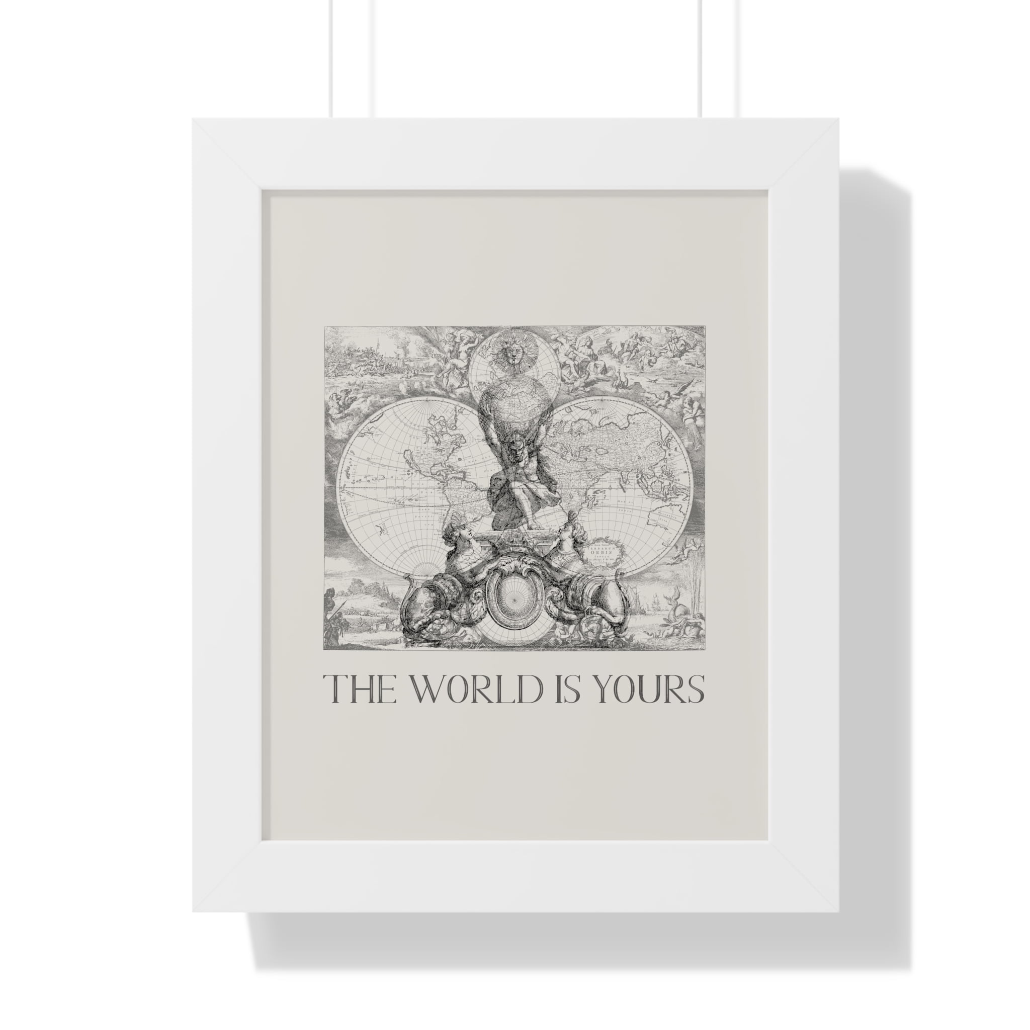 The World Is Yours V | World Map Atlas Print with Frame - Walmart.com