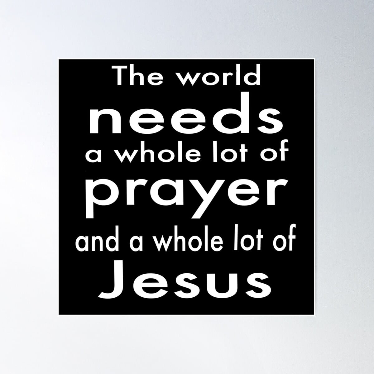The World Needs Prayer And Jesus Poster Wall Art, Modern Wall Decor For Living Room Bedroom ...