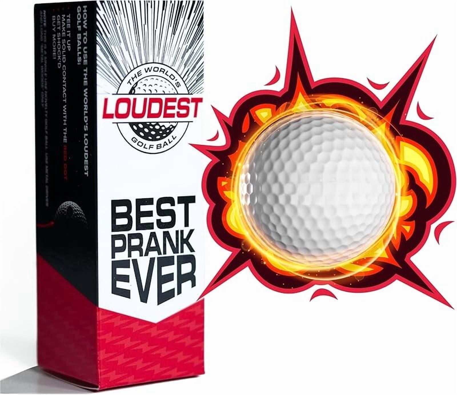 The World's Loudest Golf Ball - Viral Prank Ball (Sleeve of 3, Novelty ...