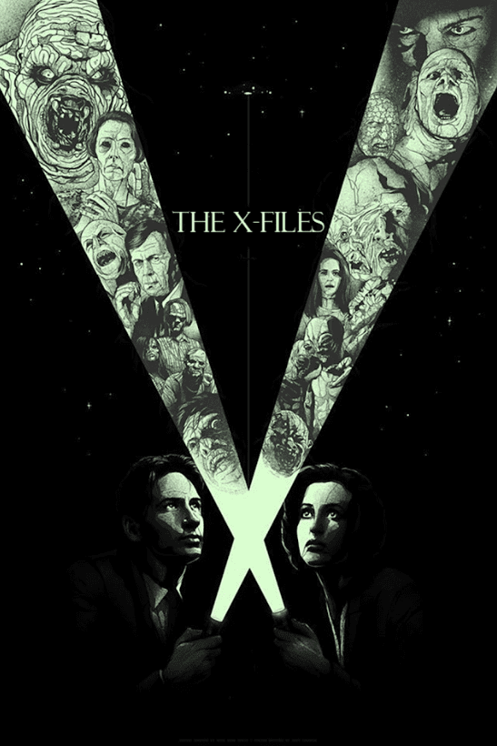 The X-Files 1993 Poster 24x36 Sci-Fi Supernatural Thriller Mystery Art ...