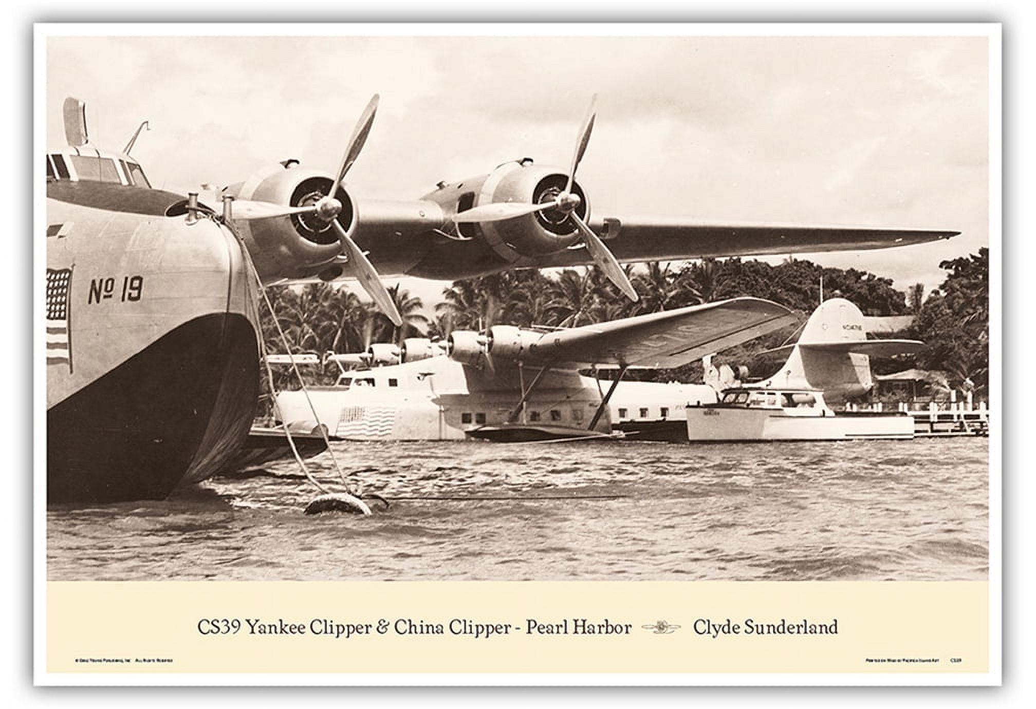 The Yankee and China Clipper (Boeing 314) - Pearl Harbor Hawaii 1939 ...