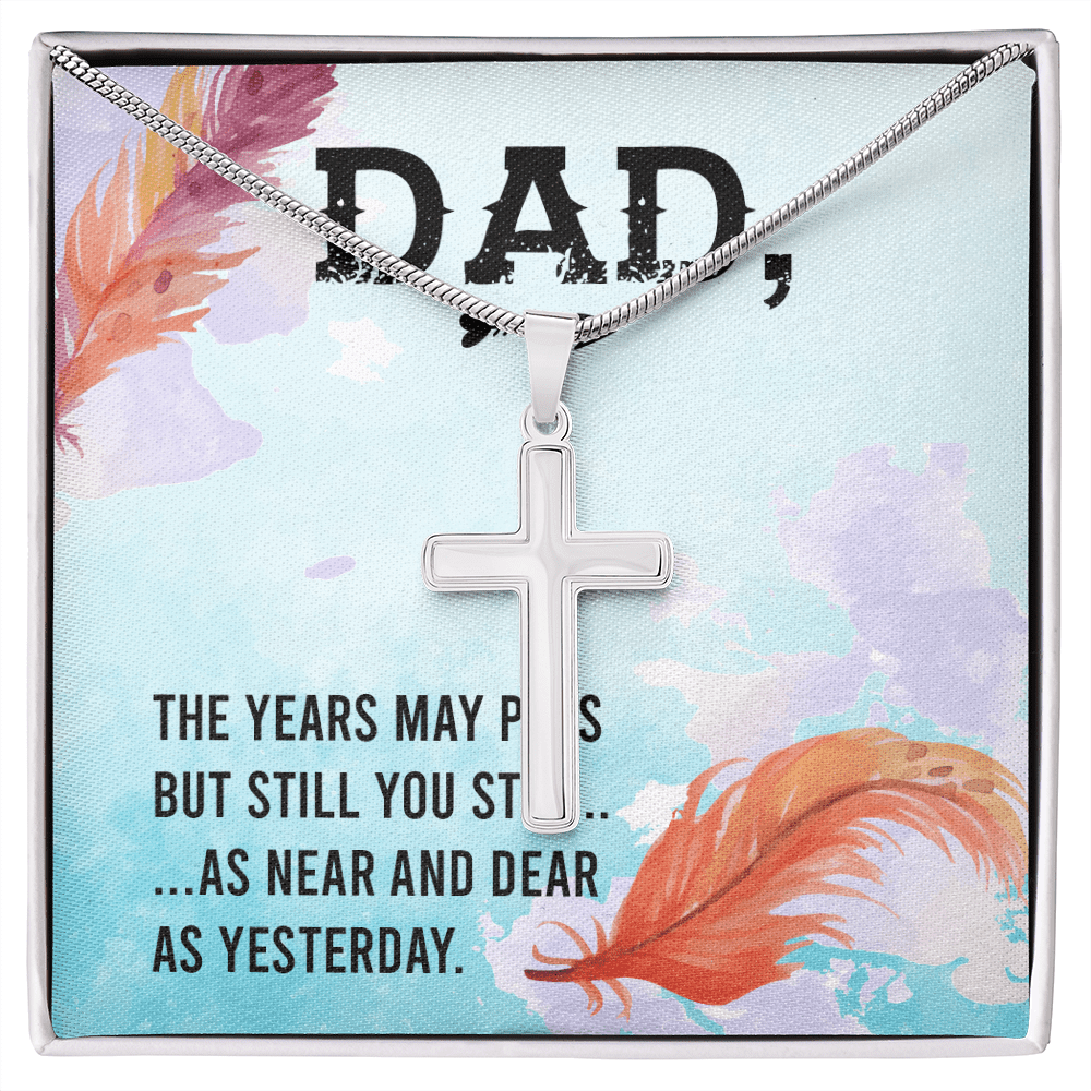 The Years May Pass Dad Memorial Dad Memorial Cross Necklace Sympathy ...