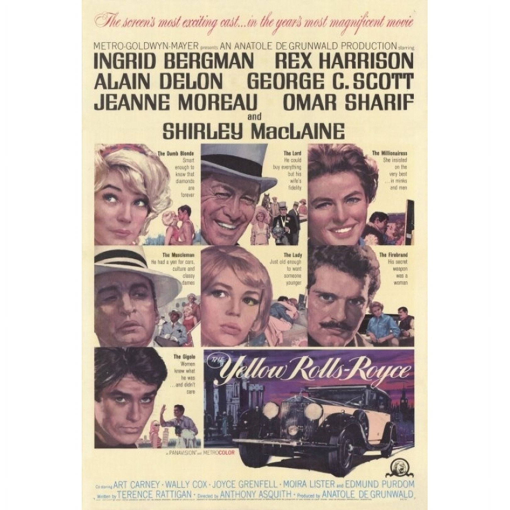 The Yellow Rolls Royce Movie Poster (11 x 17) - Walmart.com