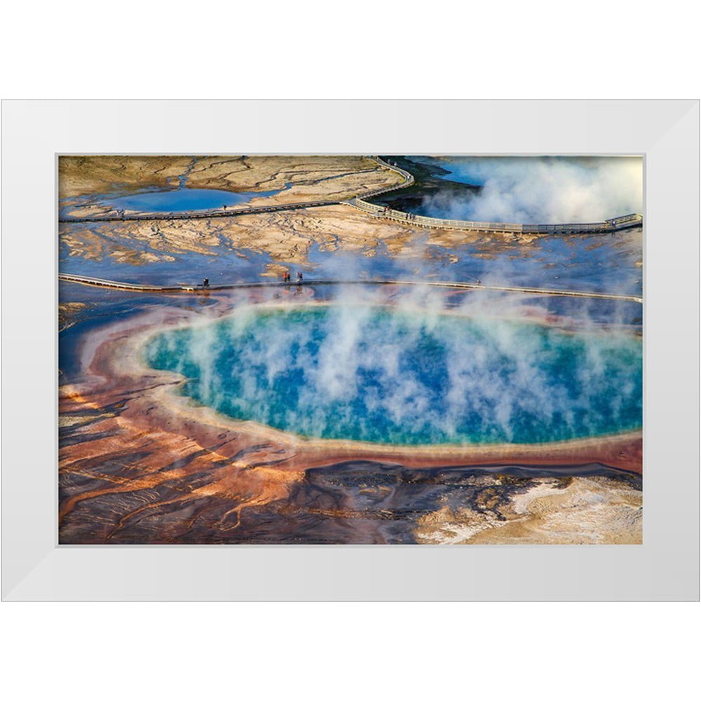 The Yellowstone Collection 14x11 White Modern Wood Framed Museum Art ...