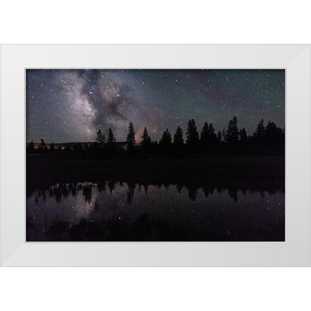 The Yellowstone Collection 18x13 White Modern Wood Framed Museum Art ...