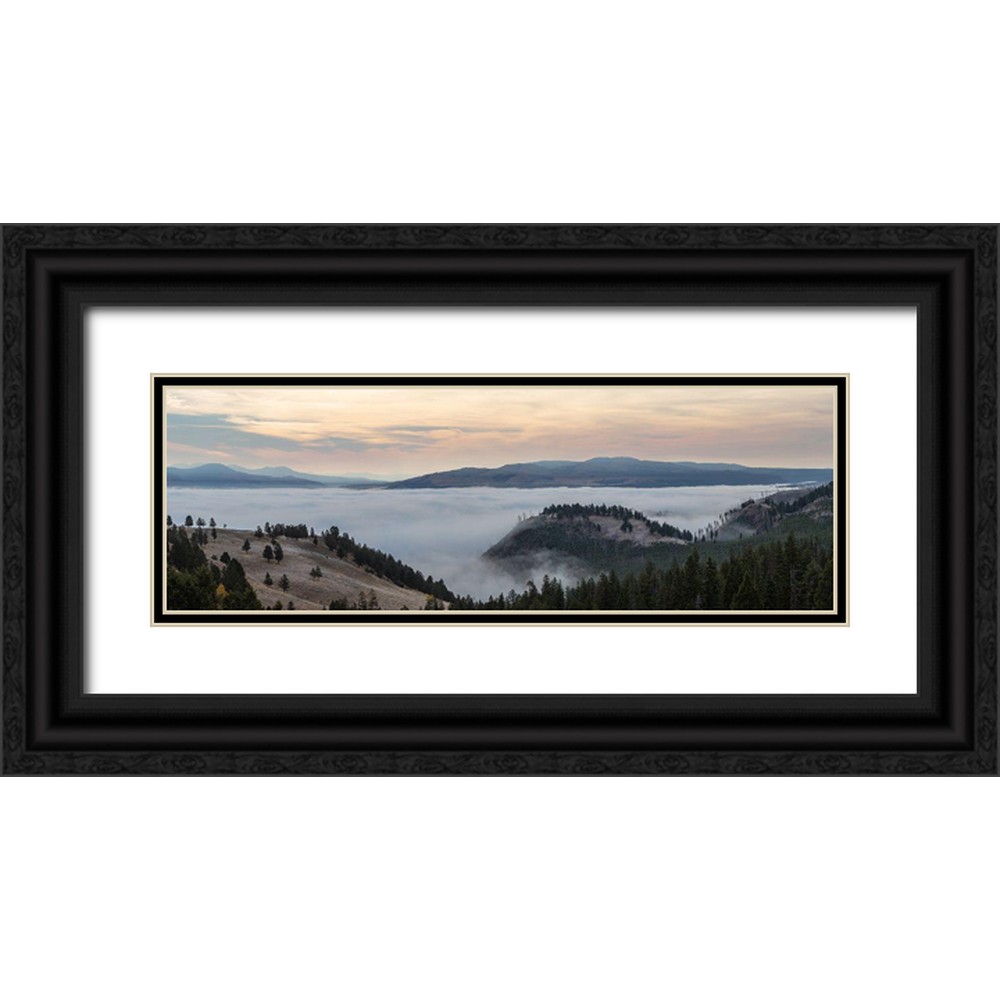 The Yellowstone Collection 18x9 Black Ornate Wood Framed with Double ...