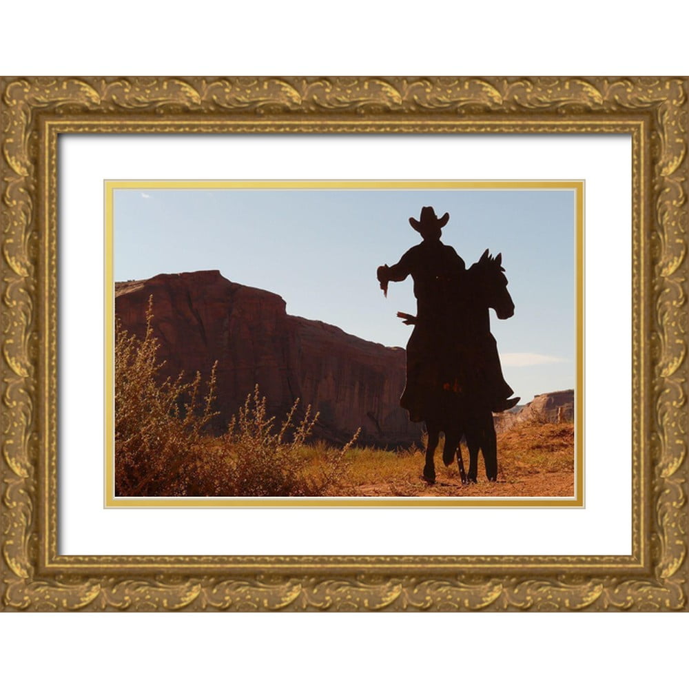 The Yellowstone Collection 24x17 Gold Ornate Wood Framed with Double Matting Museum Art Print ...