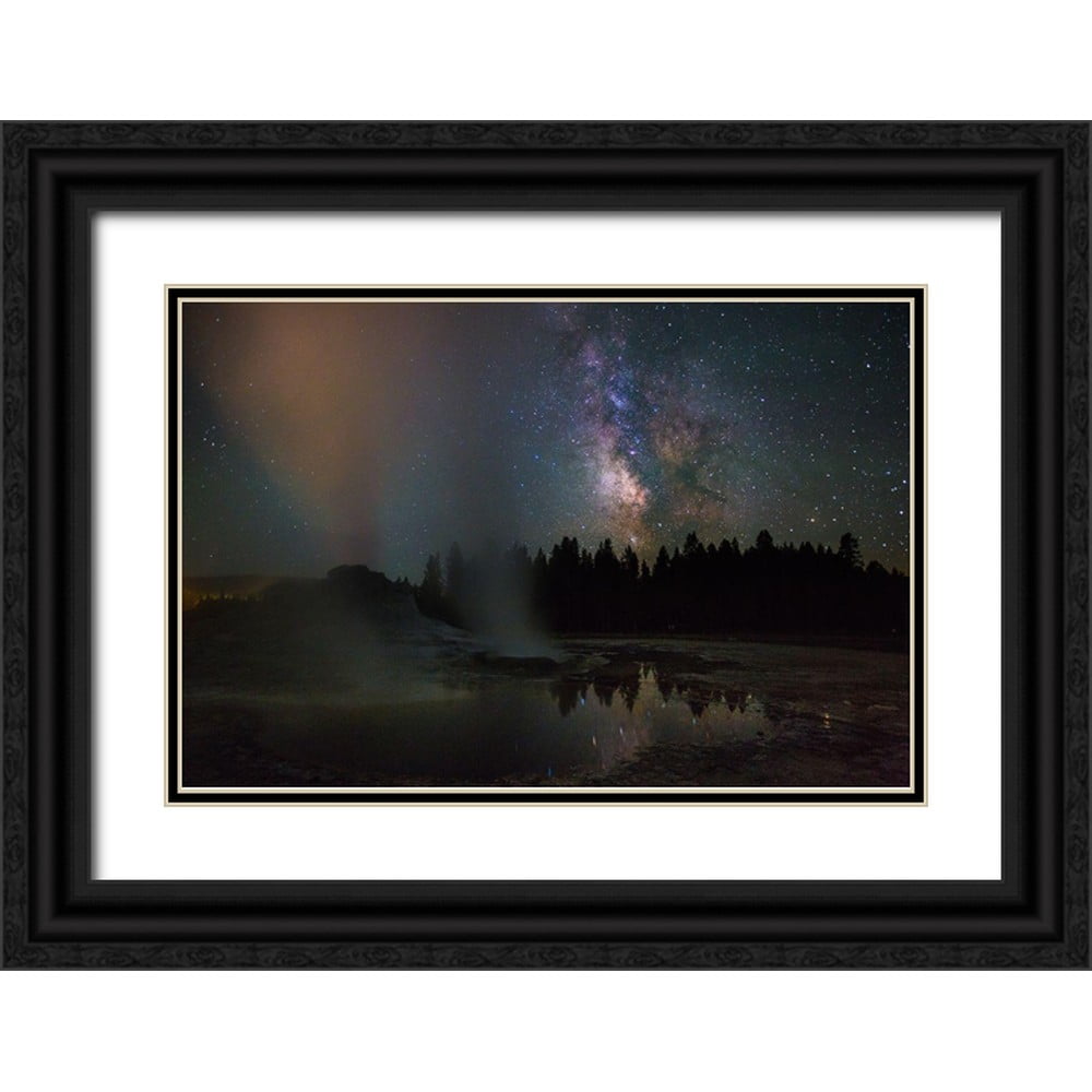 The Yellowstone Collection 32x23 Black Ornate Wood Framed with Double ...
