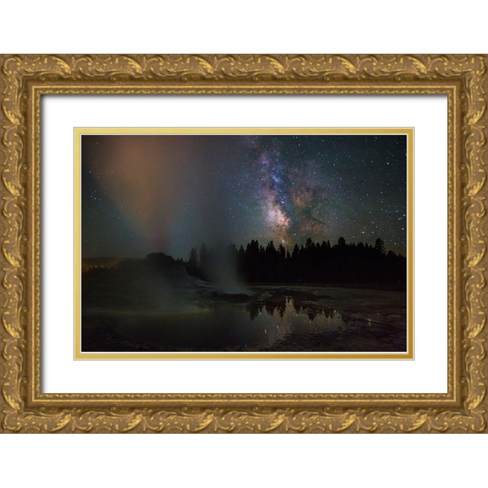 The Yellowstone Collection 32x23 Gold Ornate Wood Framed with Double ...