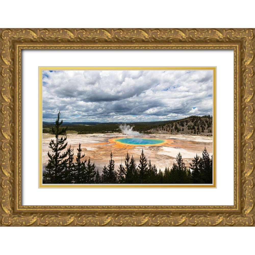 The Yellowstone Collection 32x23 Gold Ornate Wood Framed with Double ...
