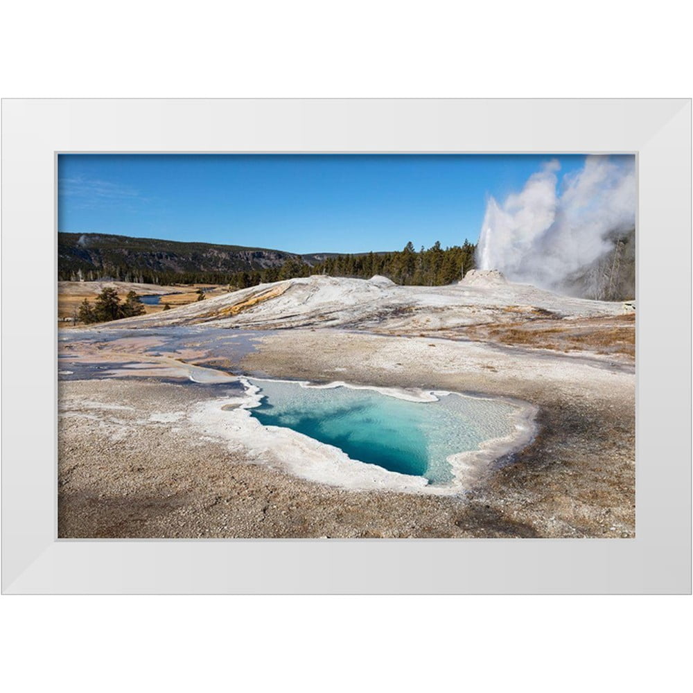 The Yellowstone Collection 32x23 White Modern Wood Framed Museum Art ...