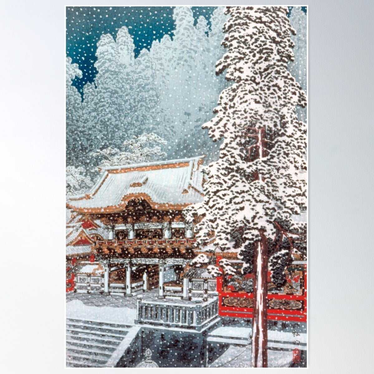 The Yomei Gate At Nikko By Takahashi Shotei Poster Wall Art, Modern ...