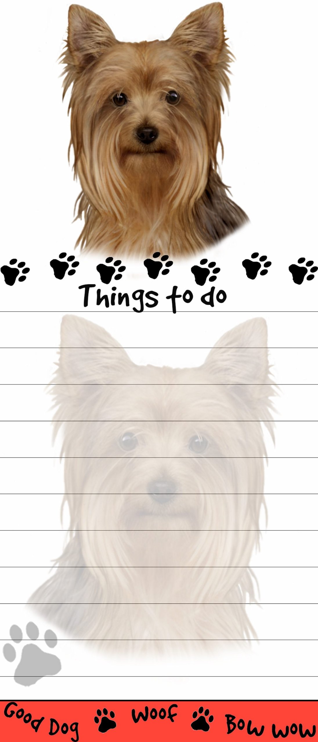 The Yorkie Magnetic Listpads are a unique shaped sticky notepad that ...