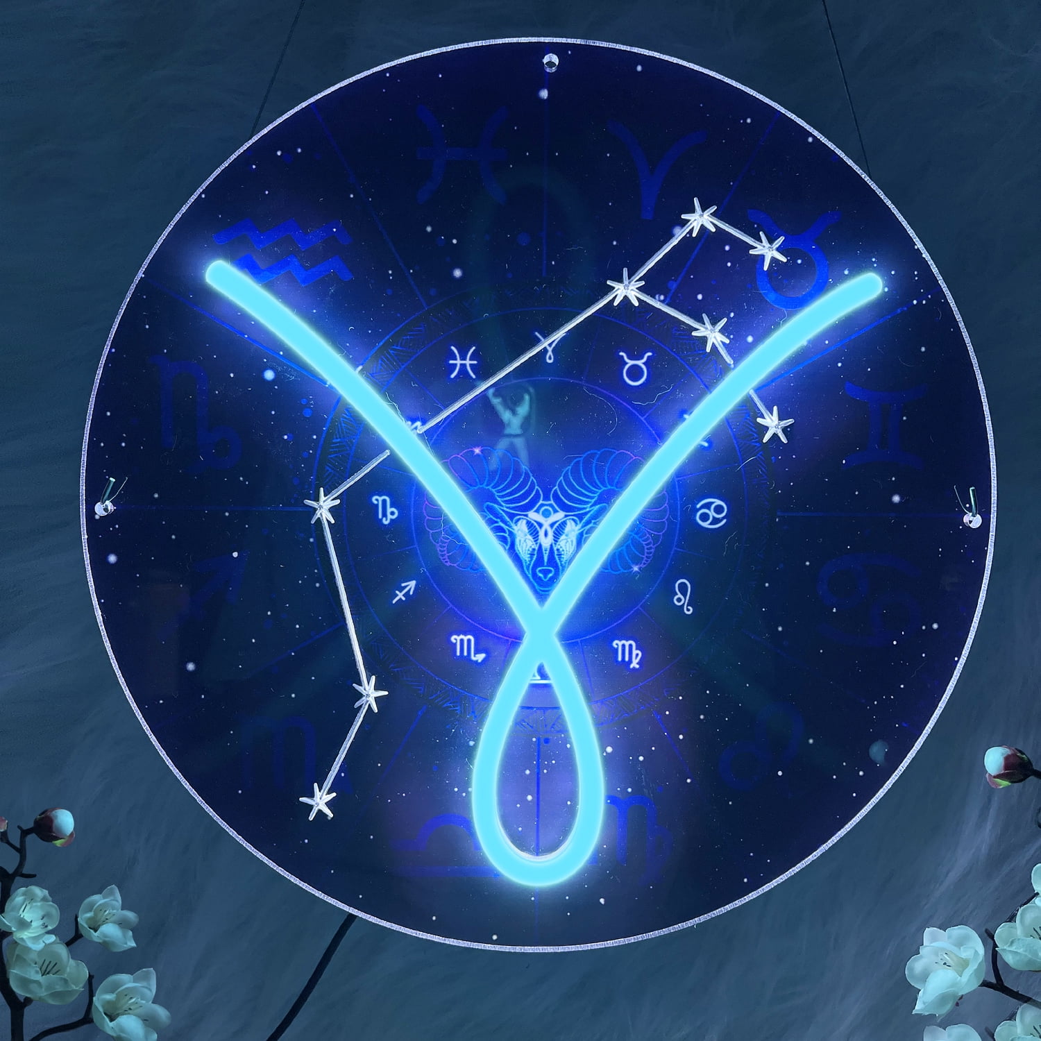 The Zodiac Horoscope Neon Sign, Aries LED Neon Signs For Wall Decor ...