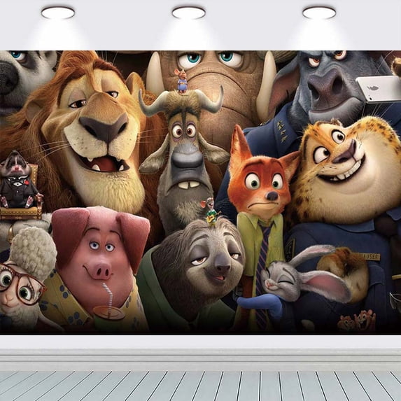 The Zootopia Party Supplies Background Backdrop Taspestry Banner Poster ...