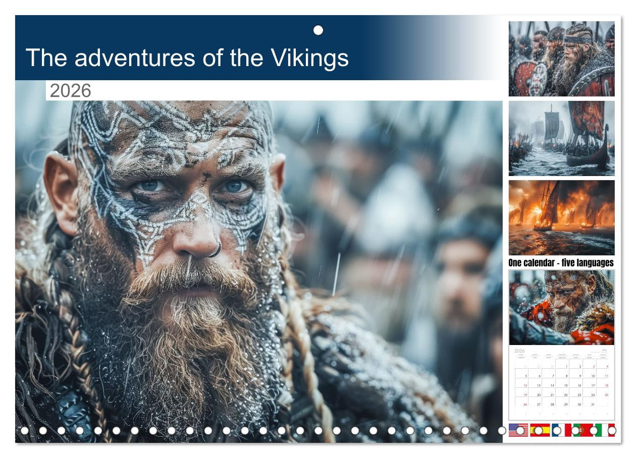 The adventures of the Vikings (Monthly Wall Calendar 2026 11.7 x 16.5 ...