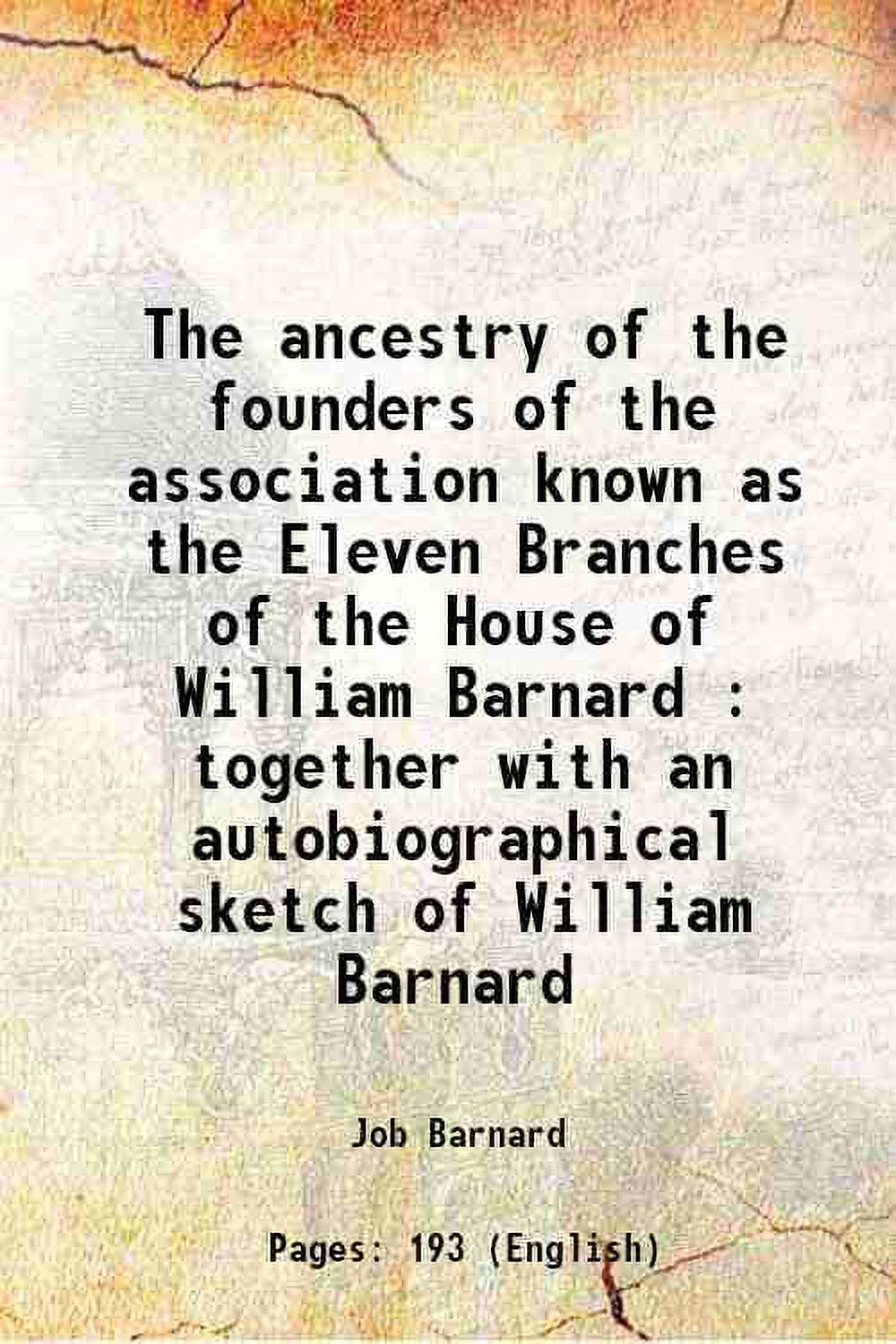The ancestry of the founders of the association known as the Eleven ...