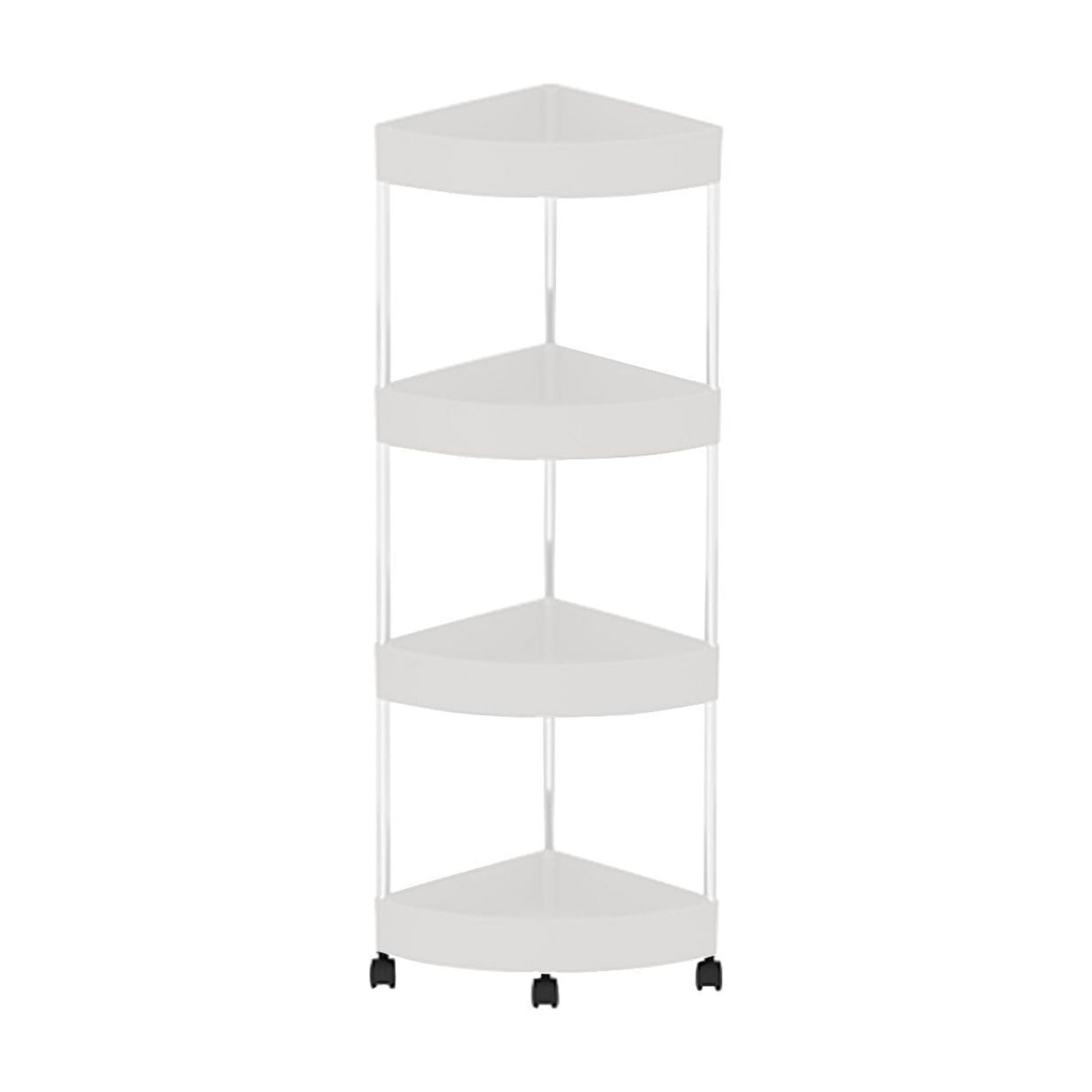 The bathroom corner storage rack organizer is equipped with detachable ...