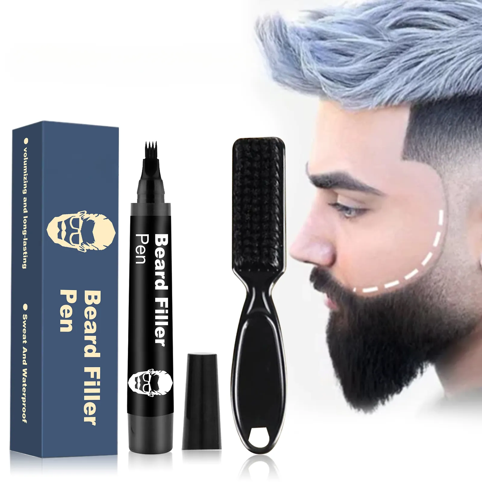 The beard filling pen is detachable and easy to use. The filling pen ...