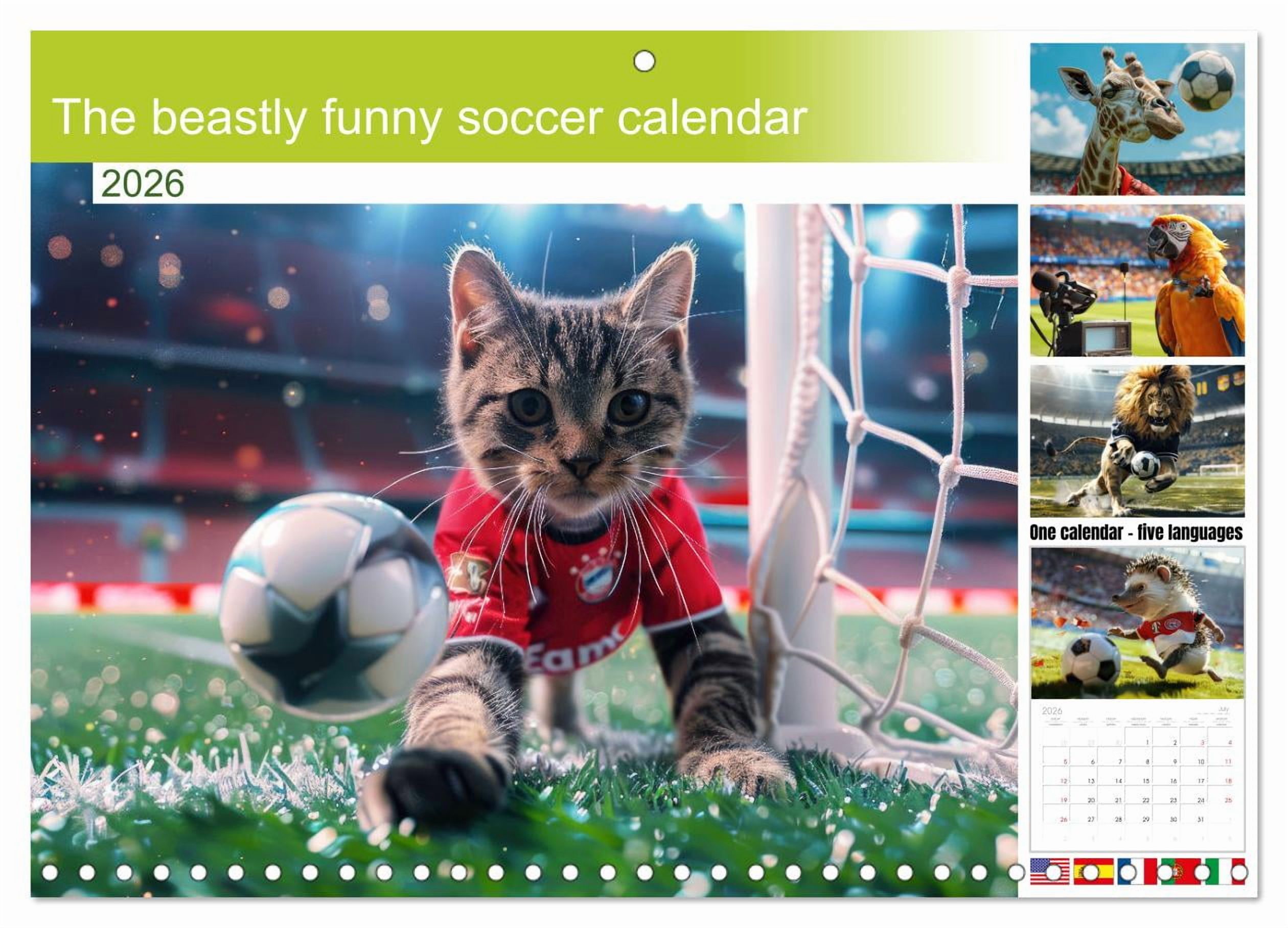 The beastly funny soccer calendar (Monthly Wall Calendar 2026 16.5 x 23 ...