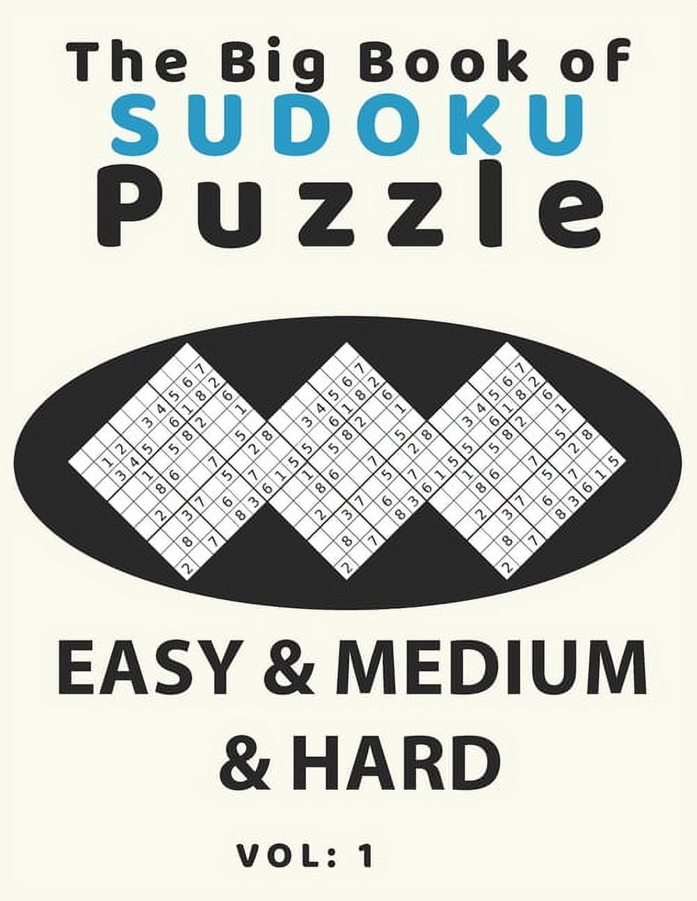 The big book of sudoku puzzle easy & medium & hard, (Paperback ...