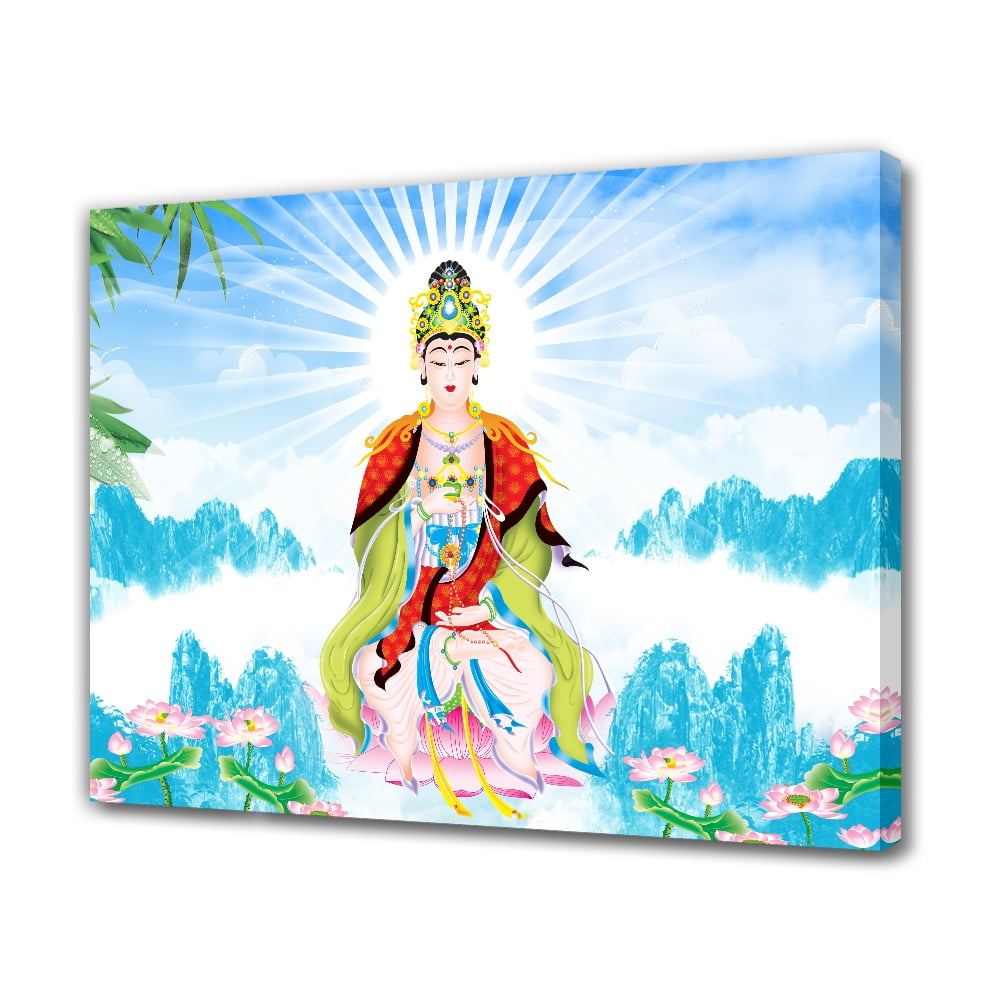 The compassionate Guanyin Bodhisattva Canvas Poster Bedroom Decor ...