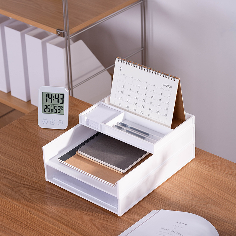 The desktop finishing file rack A4 paper storage multi-layer plastic ...