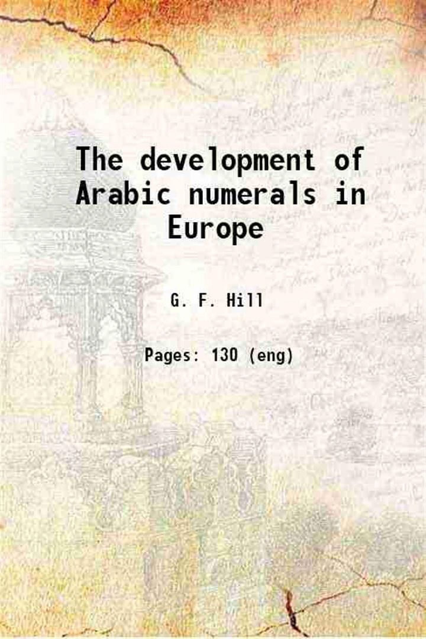 The development of Arabic numerals in Europe 1915 - Walmart.com