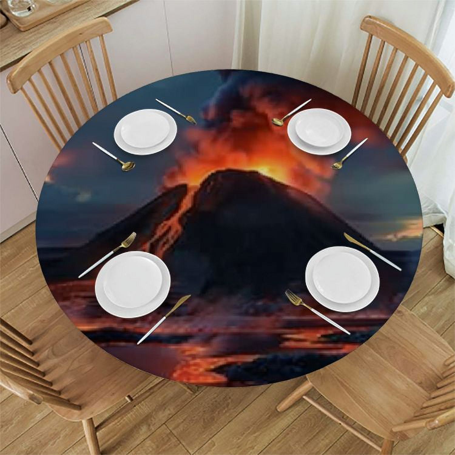The erupting Kilauea volcano Pattern decorative tablecloth can be ...