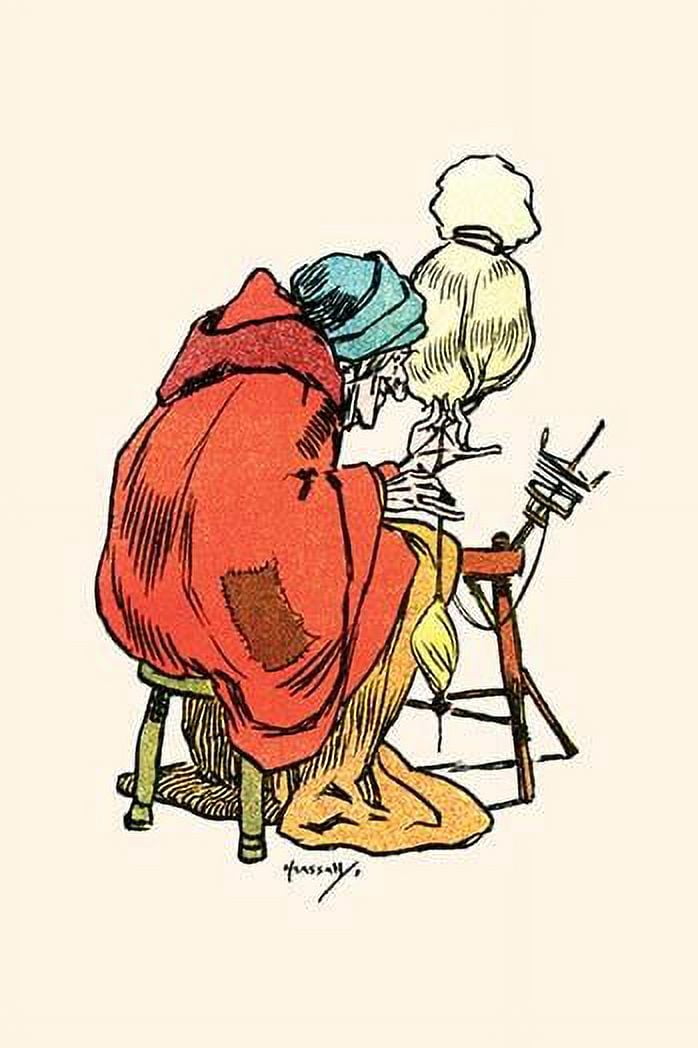 The evil fairy disguised as an old women lured the Princess to the ...