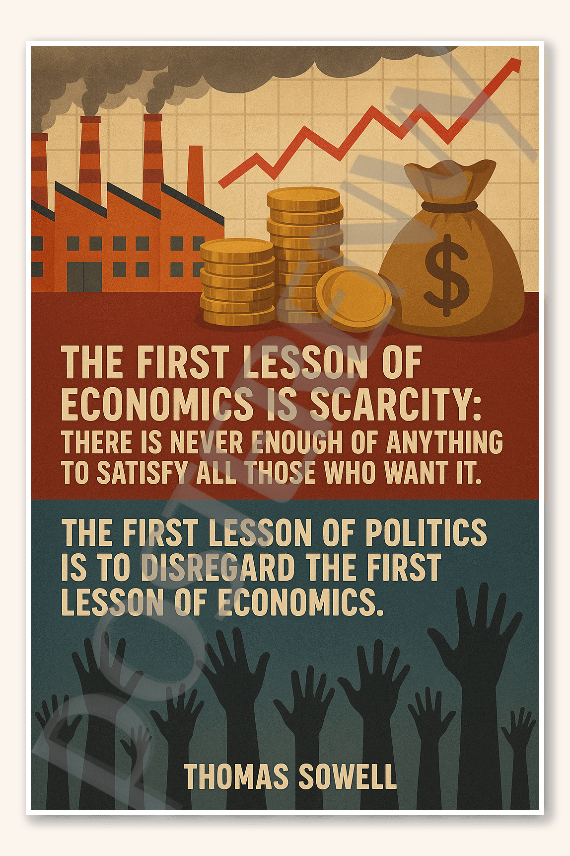 The first lesson of economics is scarcity - Thomas Sowell Poster - 18 ...