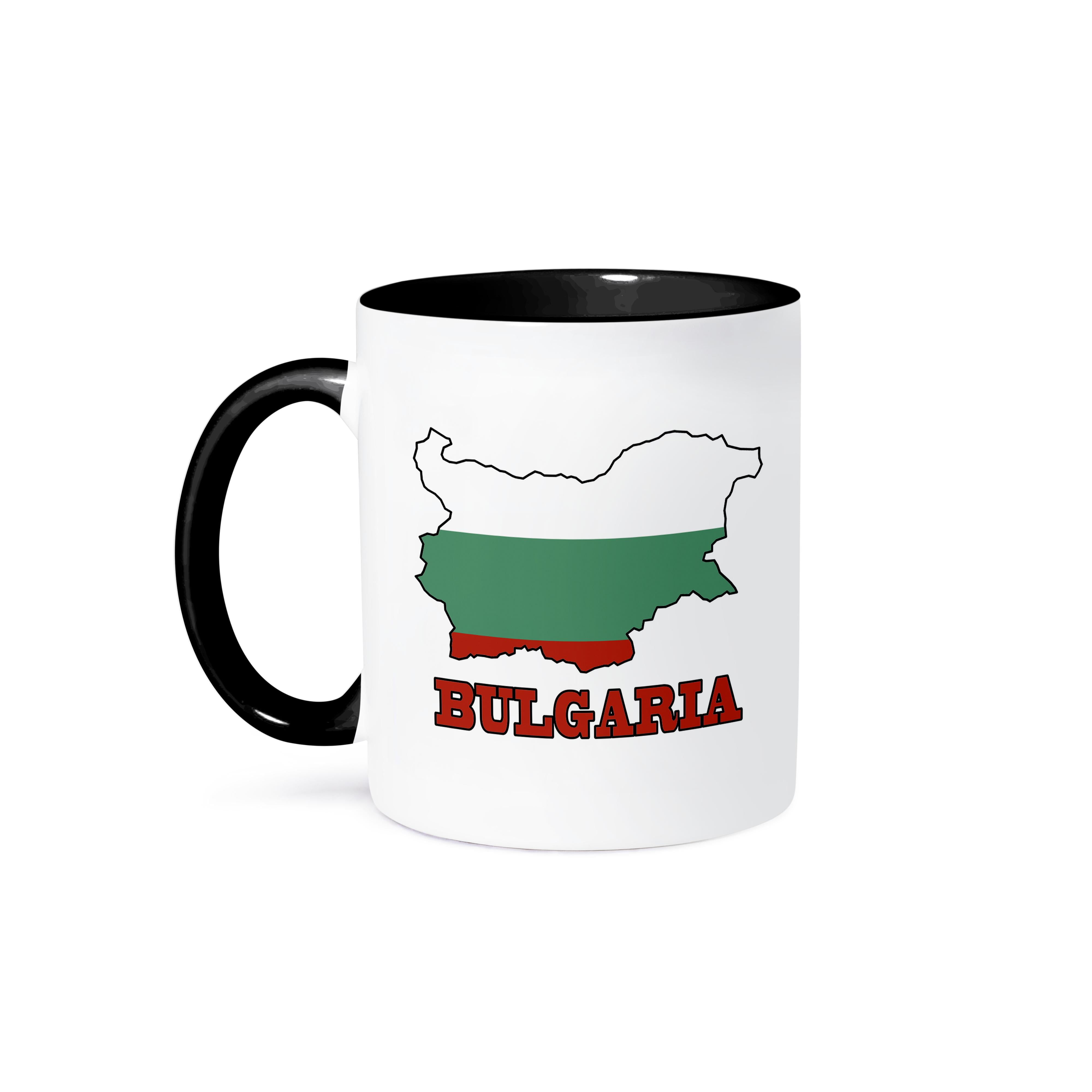 3dRose, The flag of Bulgaria in the outline map of the country and name ...