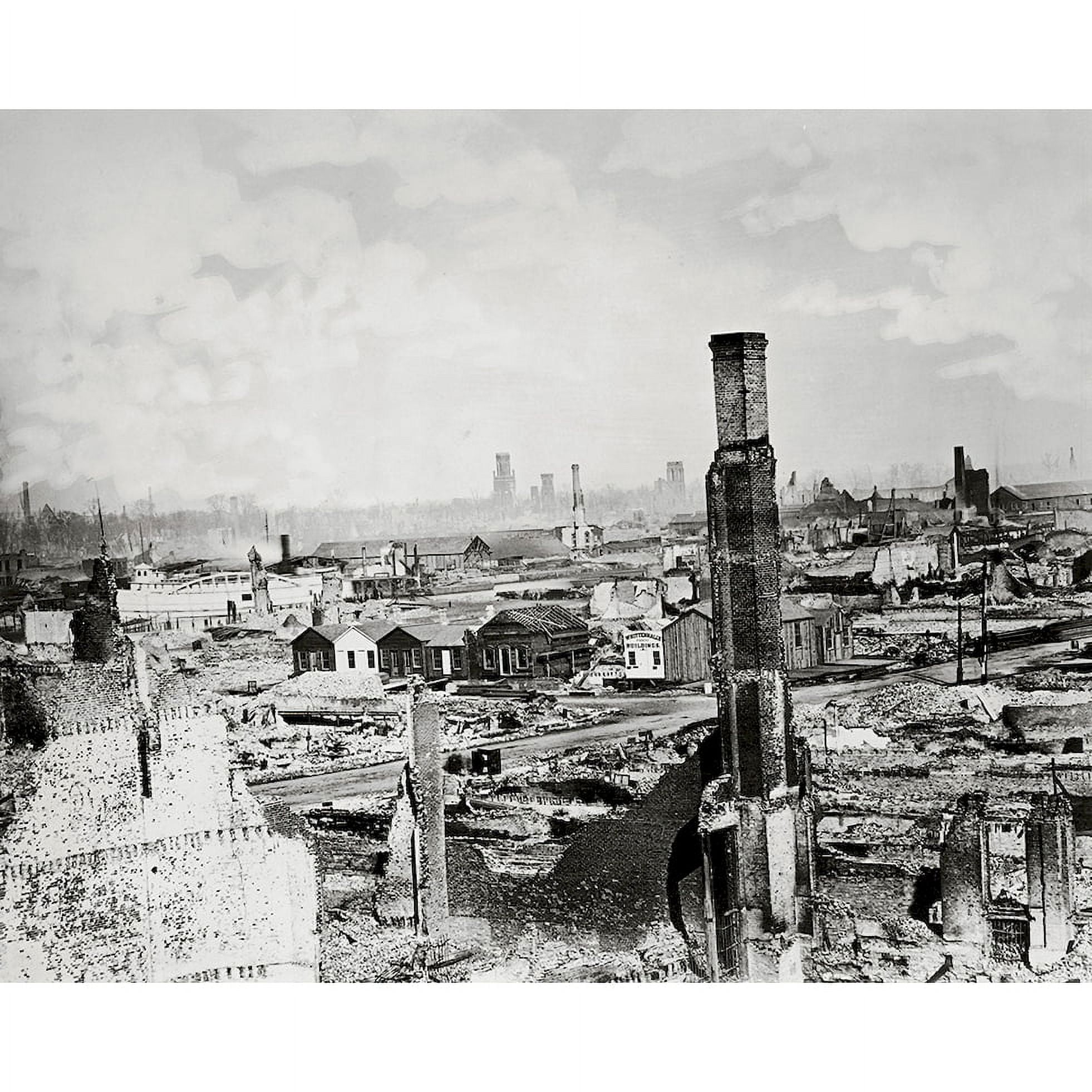 The great Chicago fire of October, 1871 16"x20" Print - Walmart.com