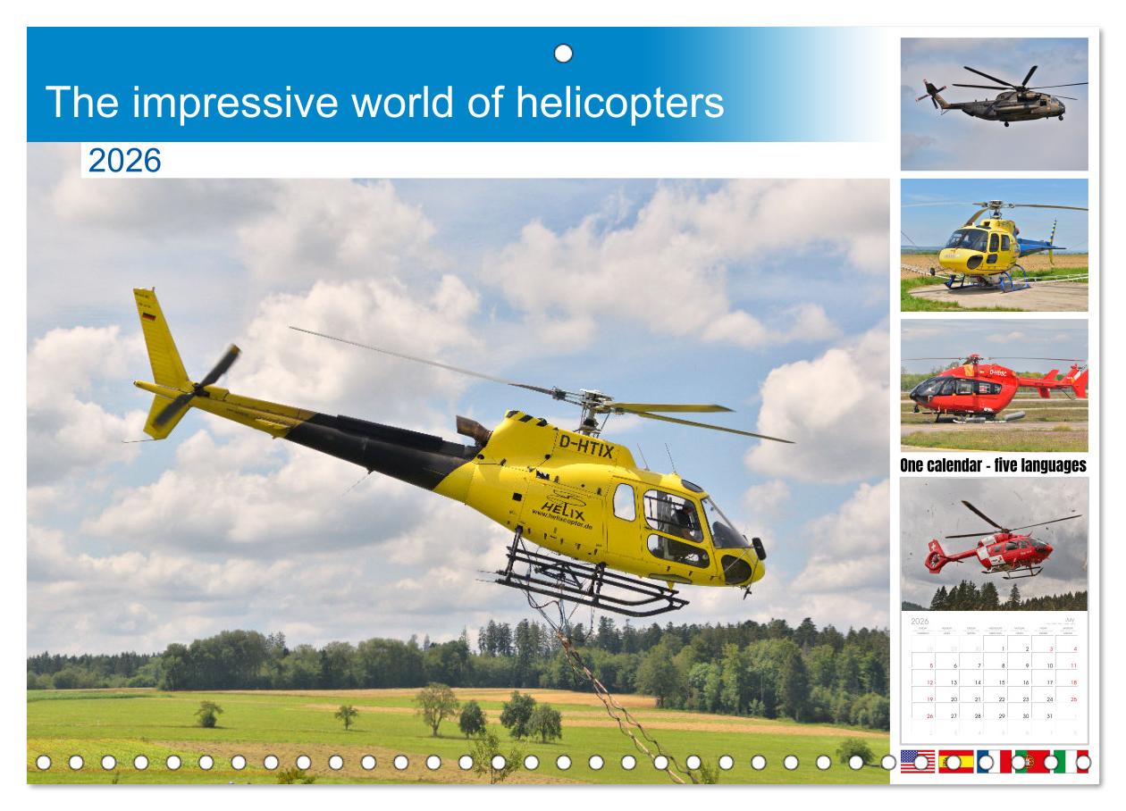 The impressive world of helicopters (Monthly Wall Calendar 2026 11.7 x ...