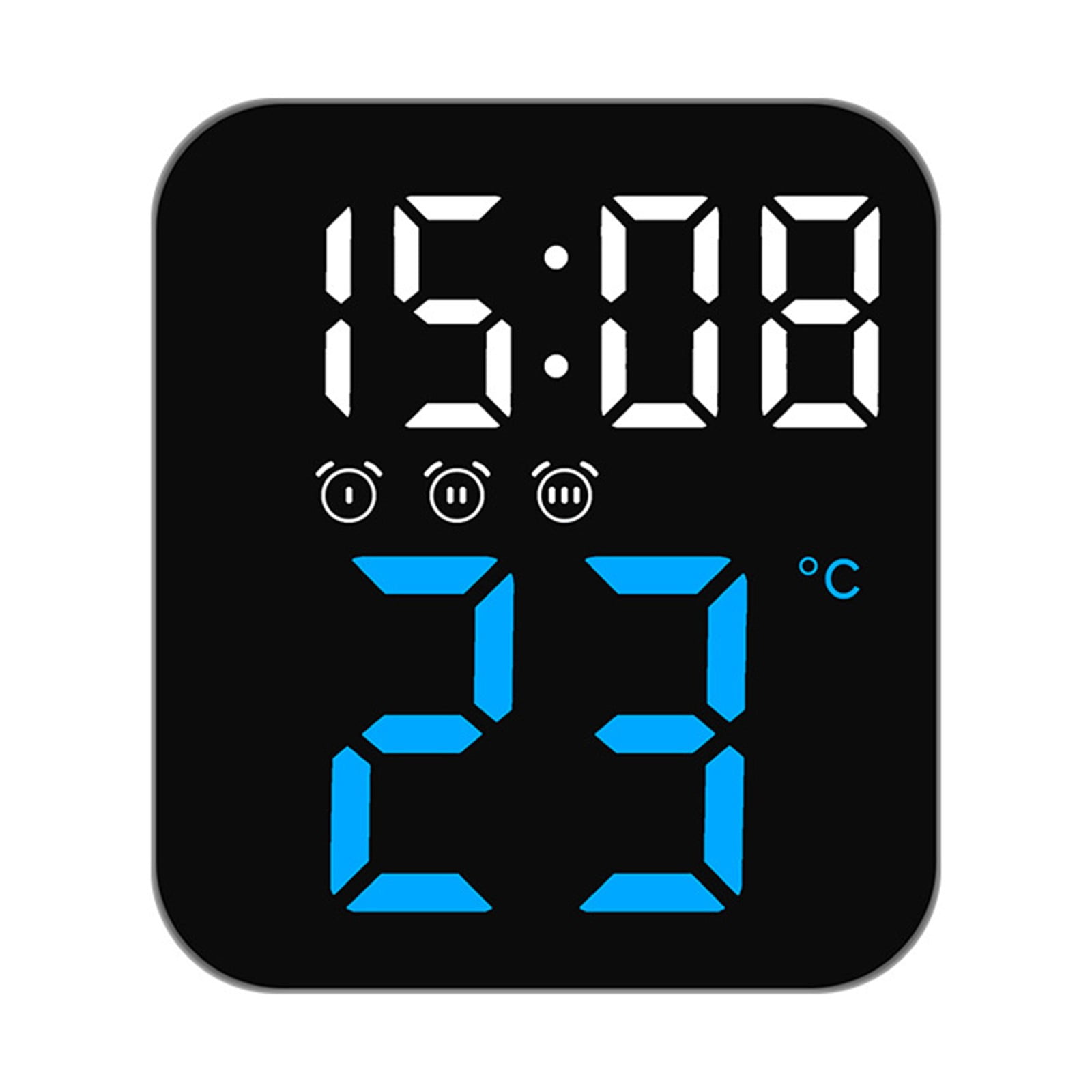 The intelligent temperature clock with date display, brightness ...