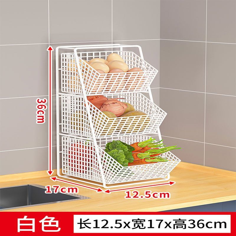 The kitchen countertop storage rack is a multi-functional storage rack ...