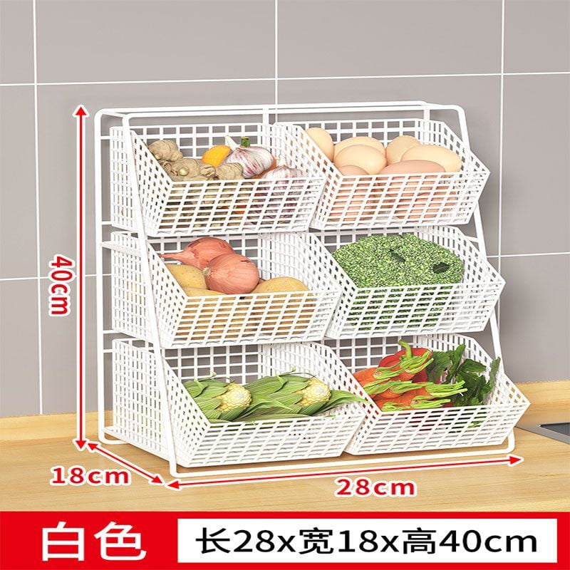 The kitchen countertop storage rack is a multi-functional storage rack ...