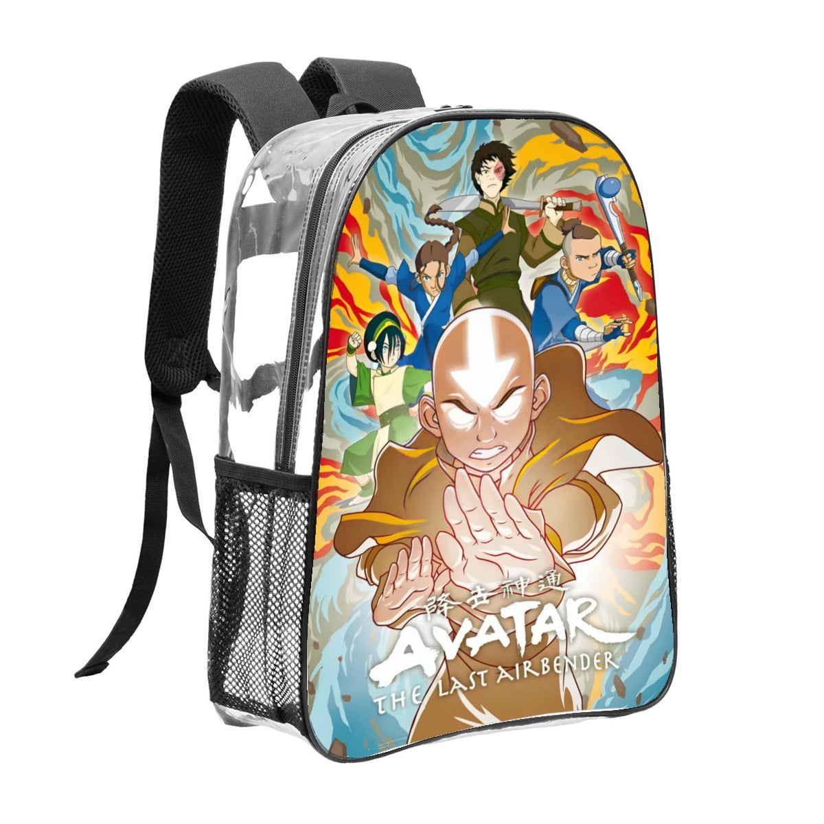 The last airbender edible Pattern Transparent Backpack Lightweight And ...