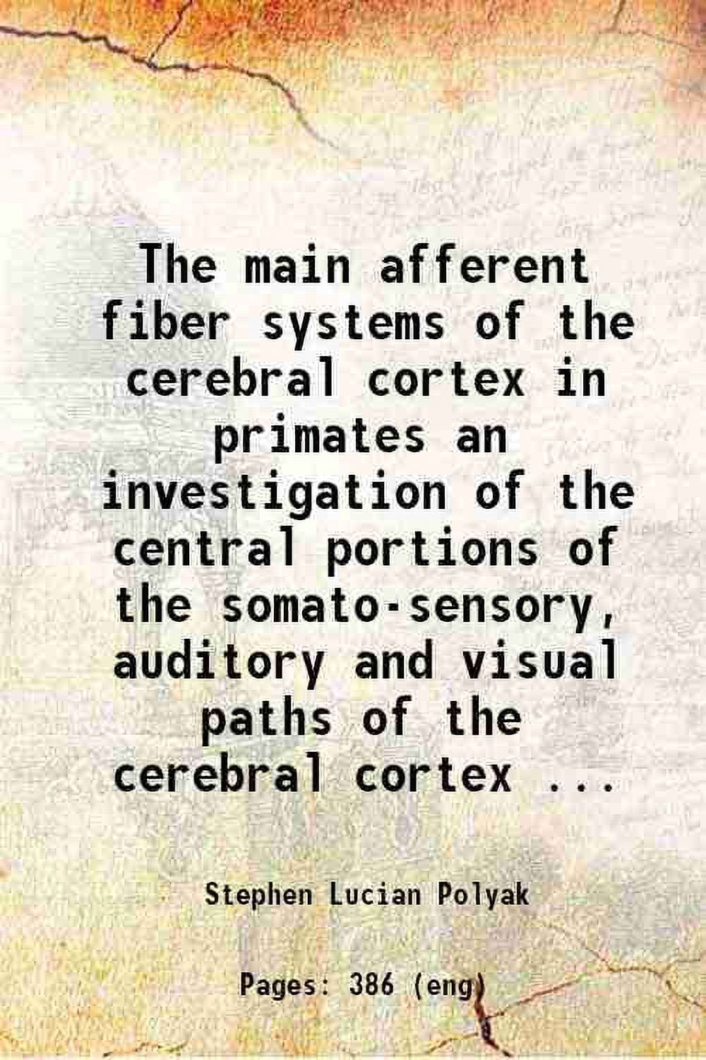 The main afferent fiber systems of the cerebral cortex in primates : an ...